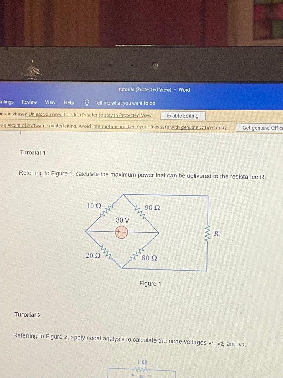 Solved tutorial (Protected View) - Word ailings Review View | Chegg.com