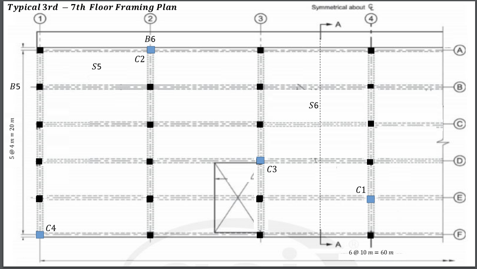 for the structural plan shown, design completely by | Chegg.com