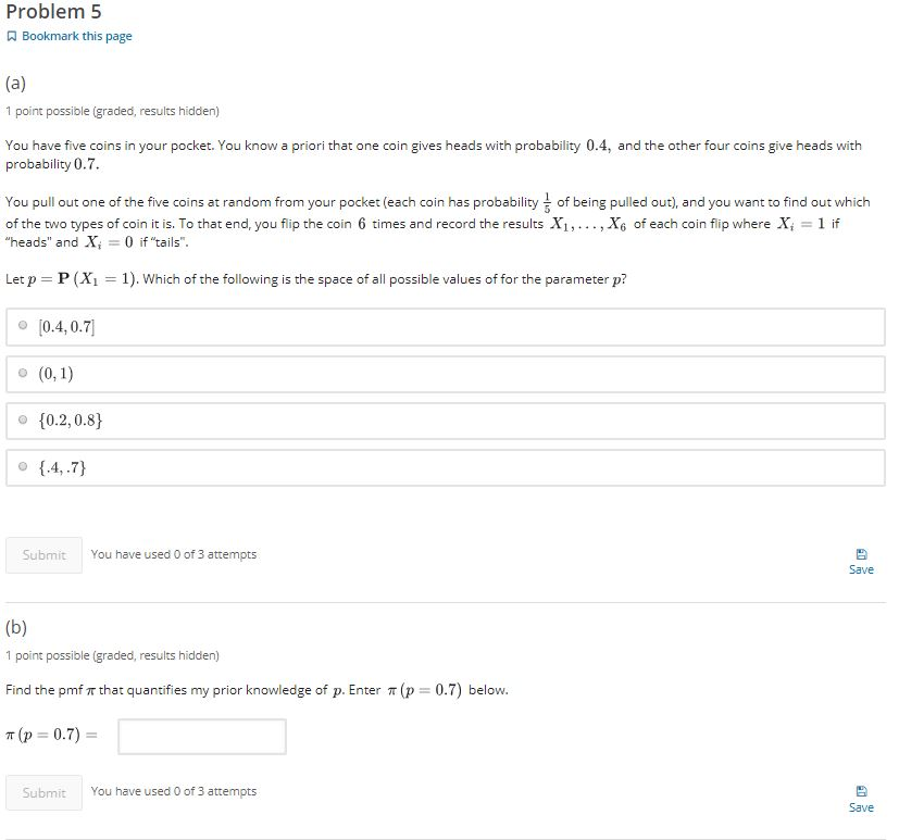 Solved Problem 5 Bookmark this page 1 point possible | Chegg.com