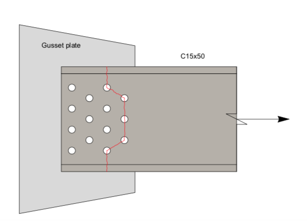 Solved A C15x50 A572 Gr. 65 section is connected to a gusset | Chegg.com