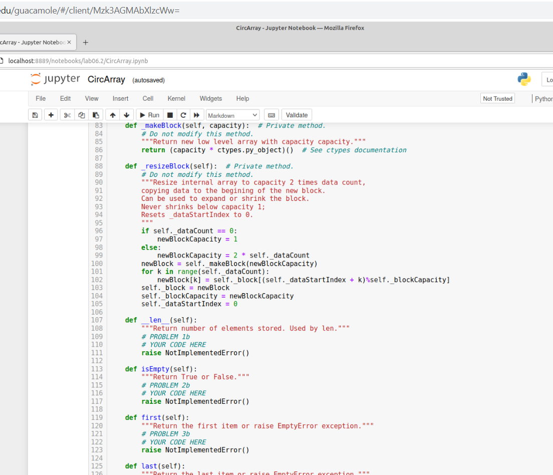 Solved jupyter CircArray (autosaved) File Edit View Insert | Chegg.com
