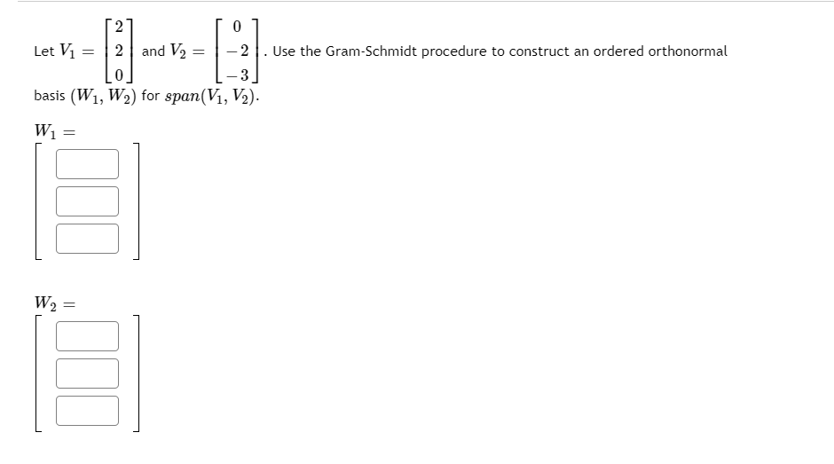 Solved Use the Gram-Schmidt procedure to construct an | Chegg.com
