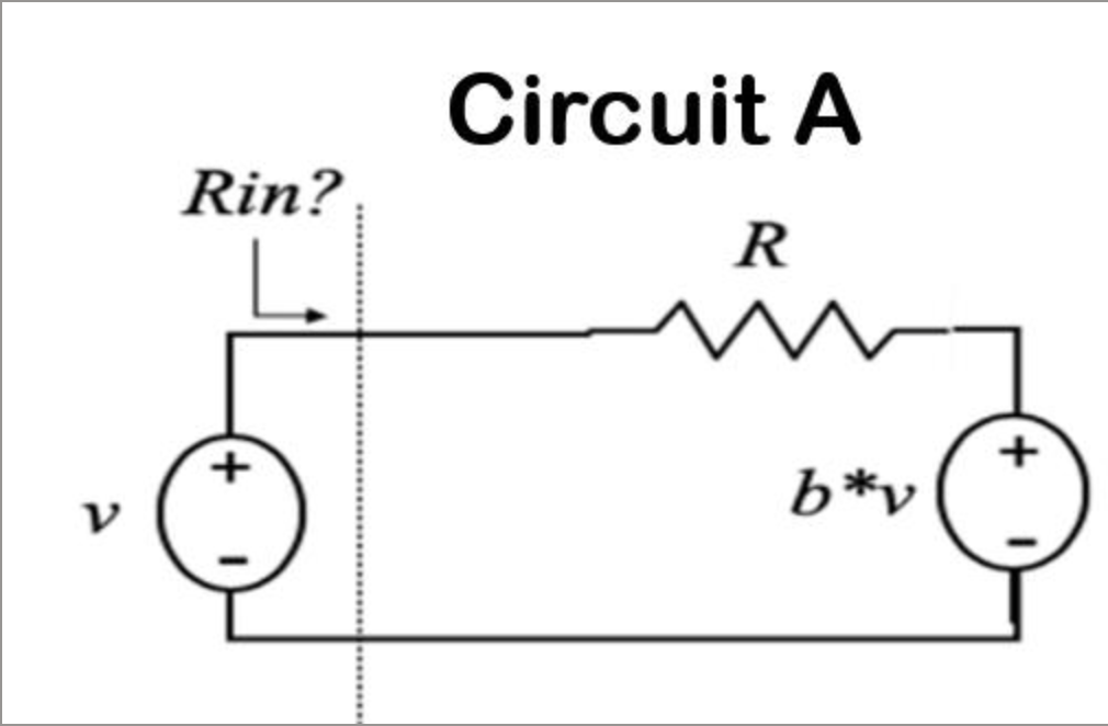 Solved Circuit A Rin? L. R w + + b*v V | Chegg.com