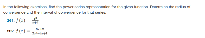 Solved In the following exercises, find the power series | Chegg.com