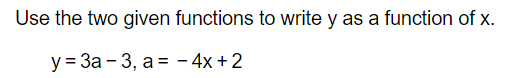 Solved Use the two given functions to write y as a function | Chegg.com
