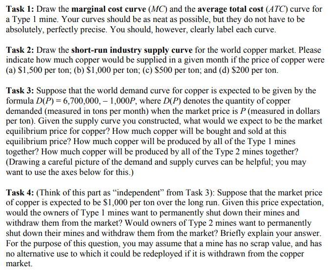 market In the world market for copper, there are two | Chegg.com