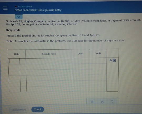 Solved RECEIVABLES Notes receivable: Basic journal entry On | Chegg.com