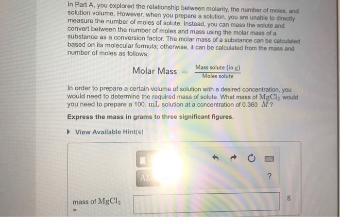 Solved In Part A, you explored the relationship between | Chegg.com