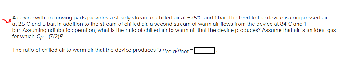 Solved A device with no moving parts provides a steady | Chegg.com