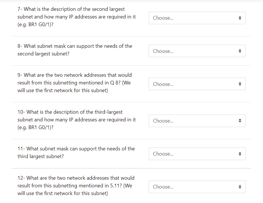 Solved Designing and implementing a VLSM addressing scheme | Chegg.com