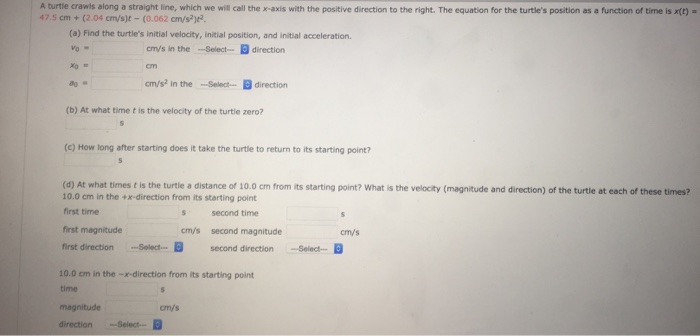 Solved A turtle crawls along a straight line, which we wil | Chegg.com