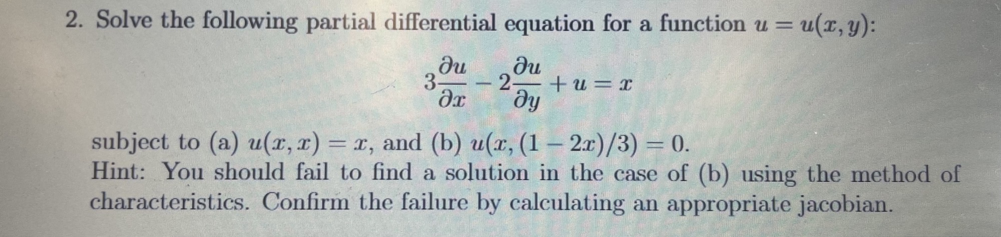 Solved 2. Solve the following partial differential equation | Chegg.com