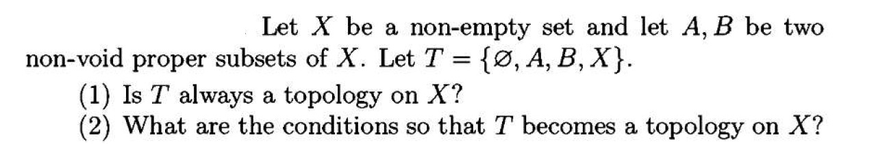 Solved Let x be ﻿a non-empty set and let A,B be ﻿twonon-void | Chegg.com