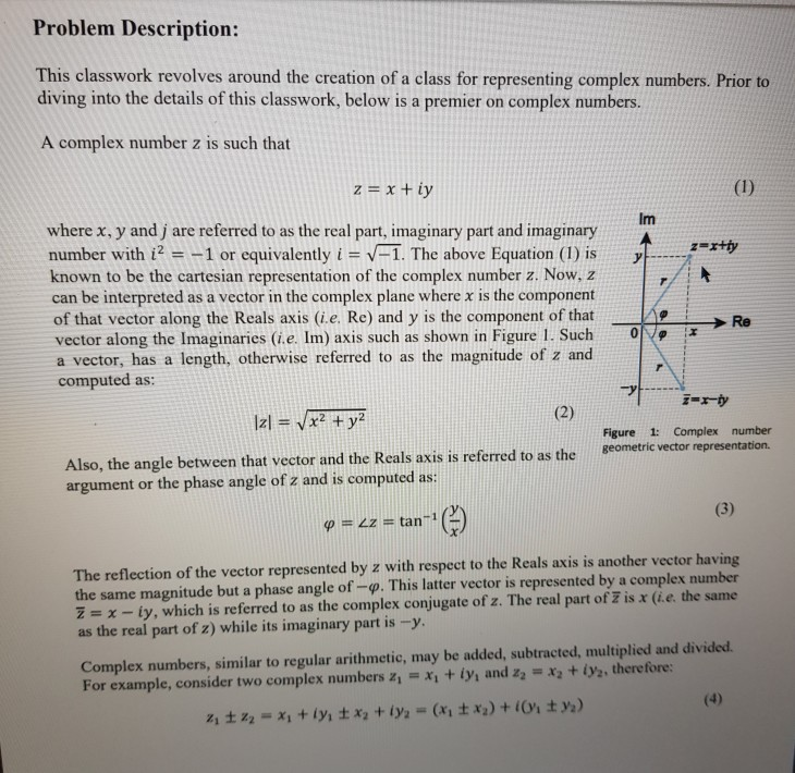 Solved Problem Description: This classwork revolves around | Chegg.com