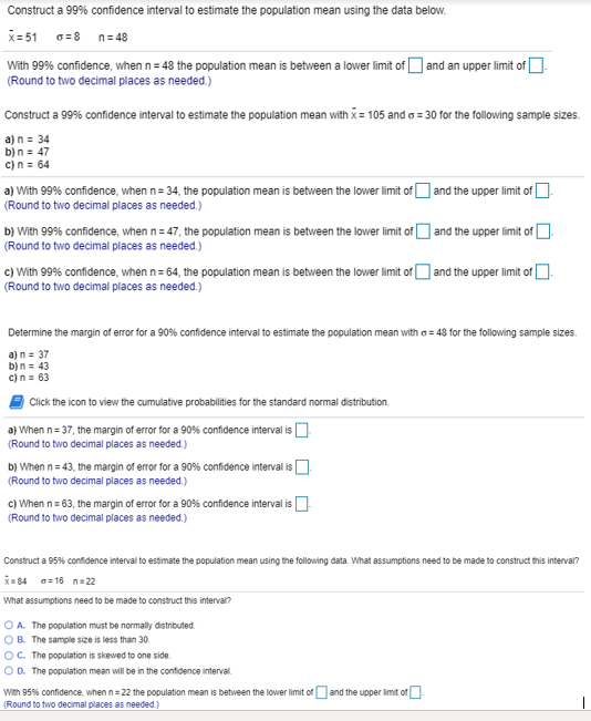 Solved Construct a 99% confidence interval to estimate the | Chegg.com