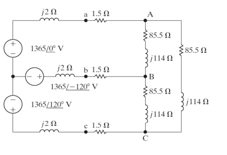 Solved Source voltages in the adjacent circuit RMS given. | Chegg.com