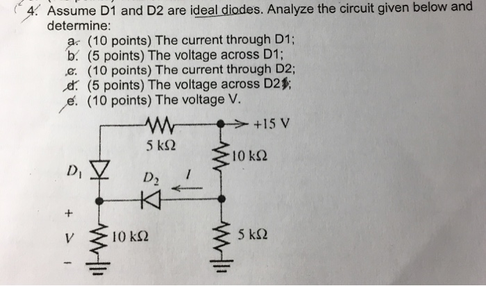 Solved Assume D1 and D2 are ideal diodes. Analyze the | Chegg.com