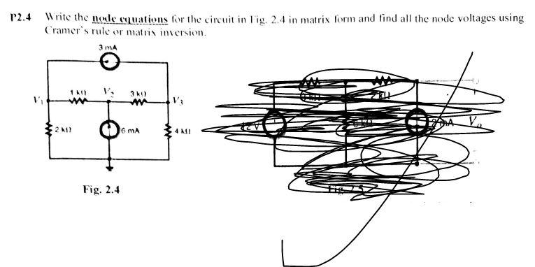 Solved P2.4 Write the node equations for the circuit in Fig. | Chegg.com