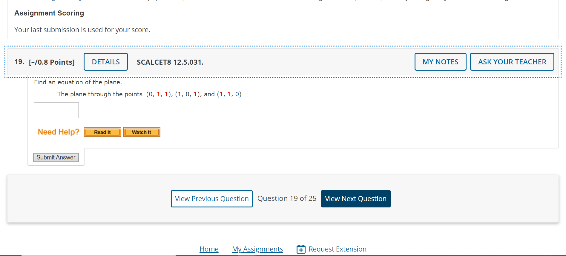 Solved Assignment Scoring Your last submission is used for | Chegg.com