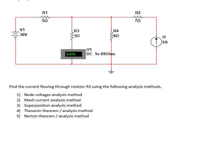 Solved Find the current flowing through resistor R3 using | Chegg.com