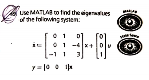 Solved Use Matlab To Find The Eigenvalues Of The Following 