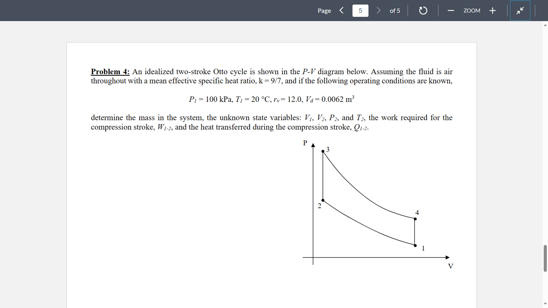 Solved I am confused if to use pv=Rt for V1 and the | Chegg.com
