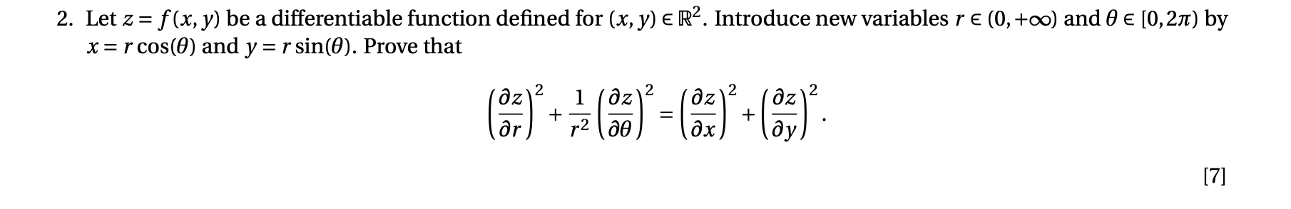 Solved 2. Let z=f(x,y) be a differentiable function defined | Chegg.com