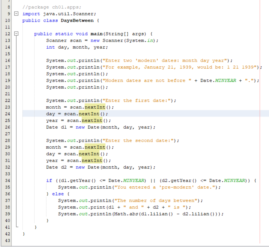 Solved 8 package Chol apps 9 import Java util Scanner Chegg