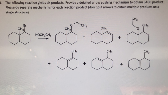 Solved The following reaction yields six products. Provide a | Chegg.com