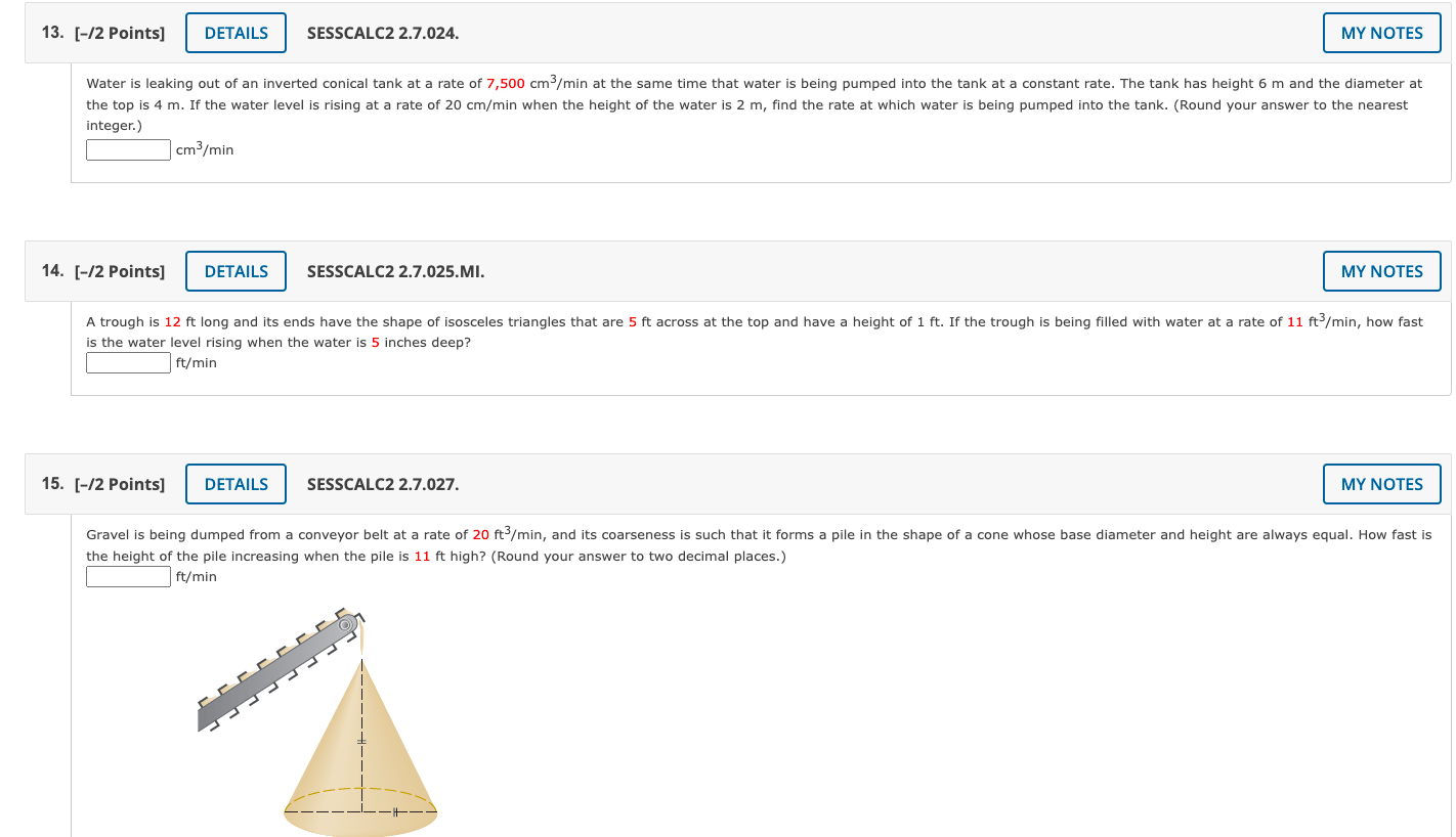Solved 13. [-12 Points) DETAILS SESSCALC2 2.7.024. MY NOTES | Chegg.com Solved 13. [-12 Points) DETAILS SESSCALC2 2.7.024. MY NOTES | Chegg.com
