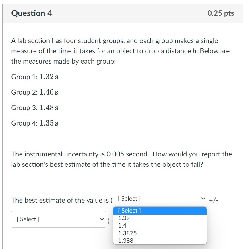 Solved A lab section has four student groups, and each group | Chegg.com