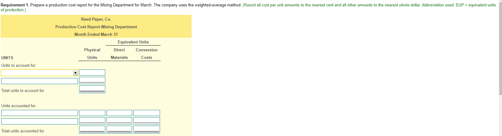 Solved Reed Paper Co. produces the paper used by wallpaper | Chegg.com