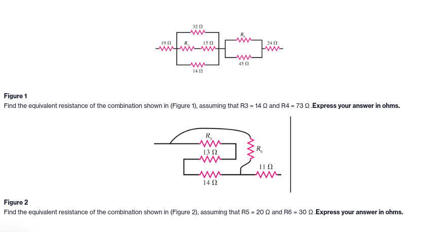 Solved Figure 1 Find the equivalent resistance of the | Chegg.com