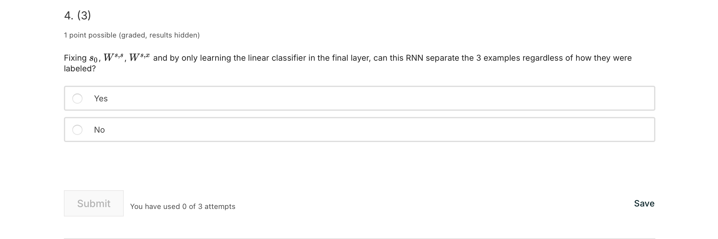 Solved (3)1 ﻿point possible (graded, ﻿results hidden)Fixing | Chegg.com