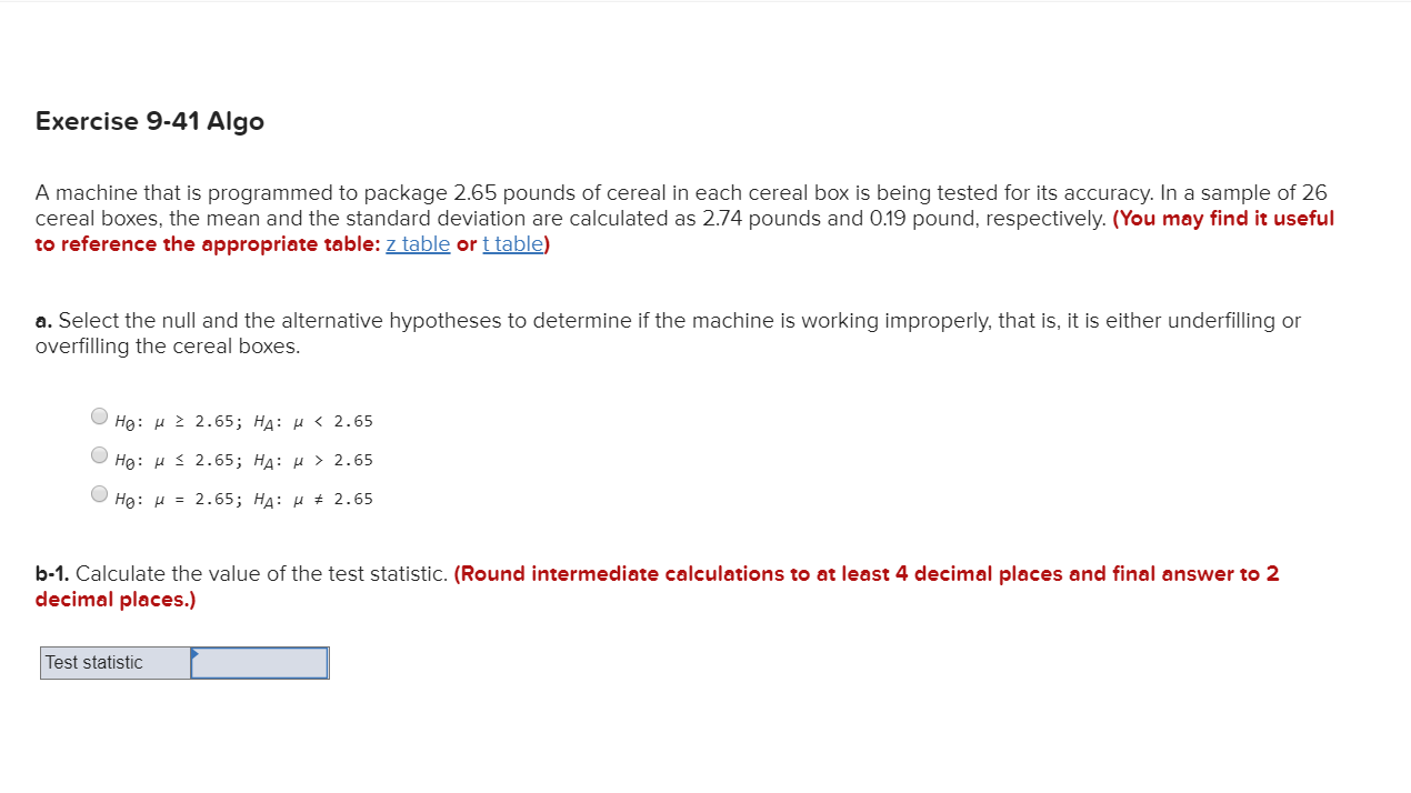 Solved Exercise 9-41 Algo A machine that is programmed to | Chegg.com
