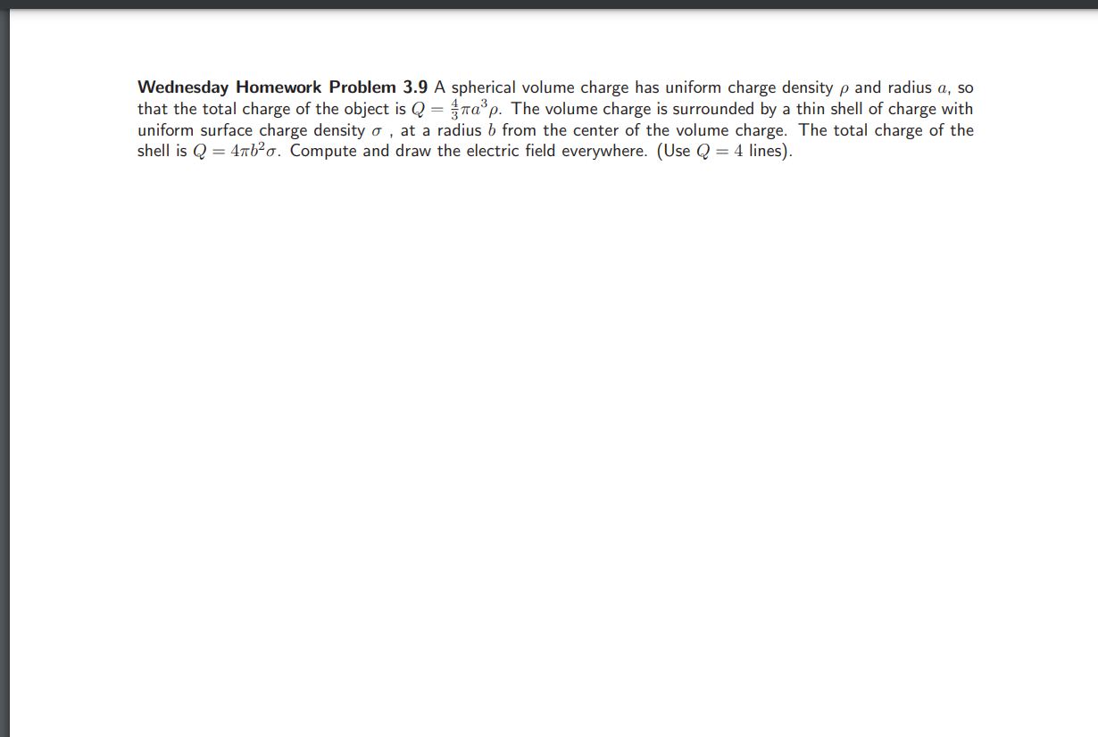Solved Wednesday Homework Problem 3.9 A spherical volume | Chegg.com