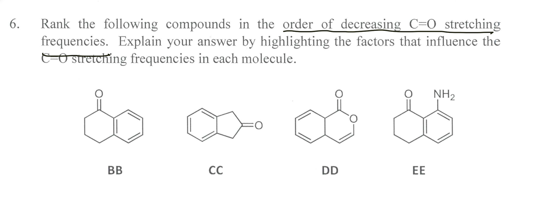Solved Rank the following compounds in the order of | Chegg.com