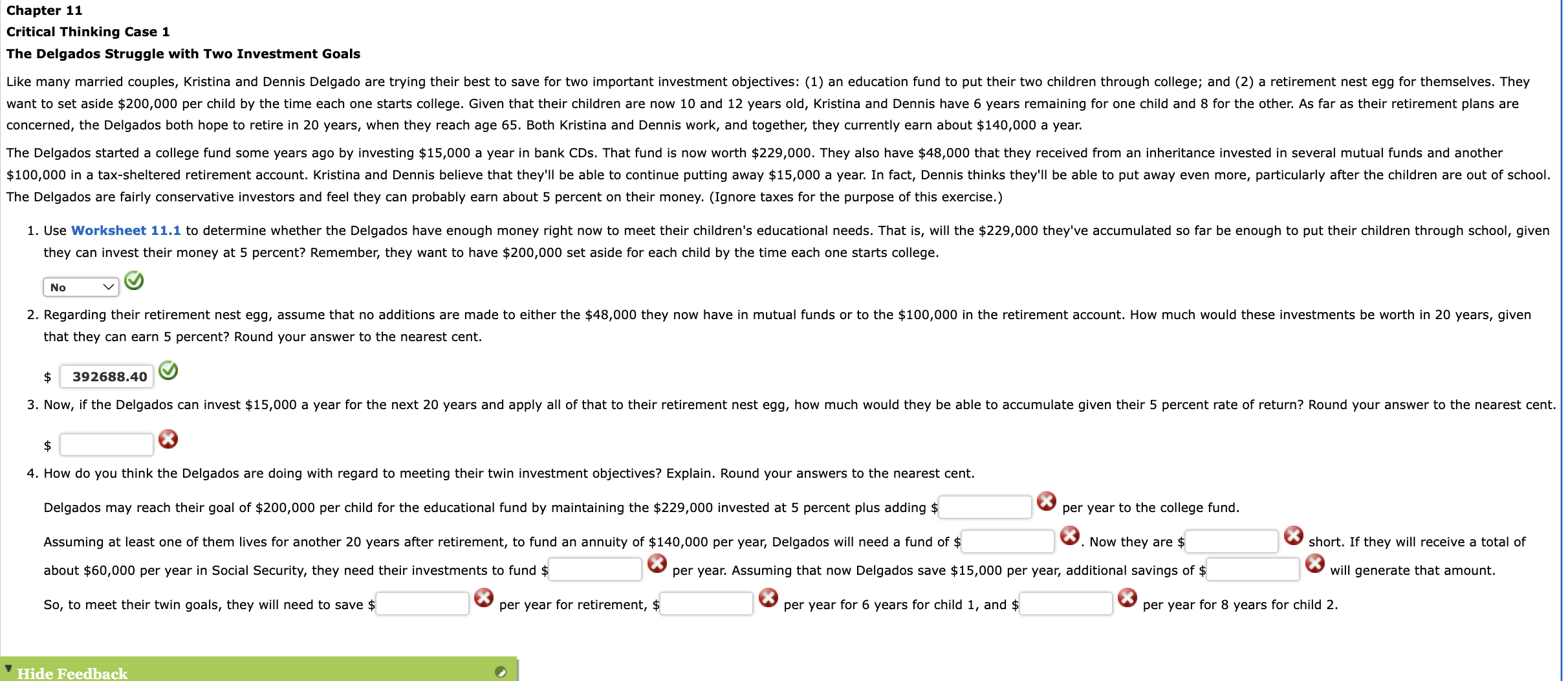 Solved Chapter 11 ﻿Critical Thinking Case 1 ﻿The Delgados | Chegg.com