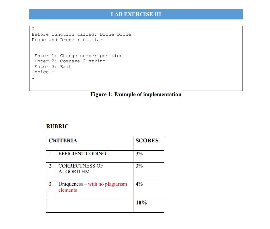 Solved LAB EXERCISE III Question Write a complete C++ | Chegg.com