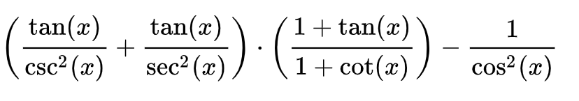 Solved 1 tan(2) csc? (2) + tan(2) seca (2) 3).( 1+tan(3) | Chegg.com