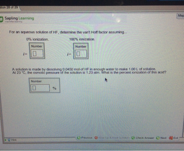 Solved A solution is made by dissolving 0.0450 mole of HF in | Chegg.com
