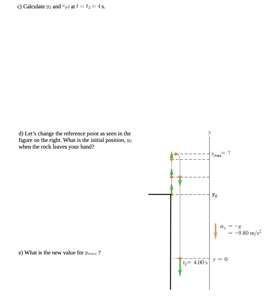 Solved c) Calculate y2 and Wy2 at t = t2=4s. d) Let's change | Chegg.com