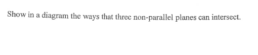 Solved Show in a diagram the ways that three non-parallel | Chegg.com