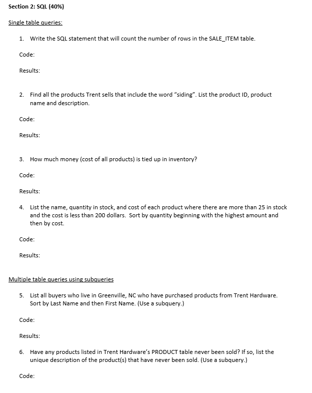 Solved Write the SQL statement that will count the number of | Chegg.com