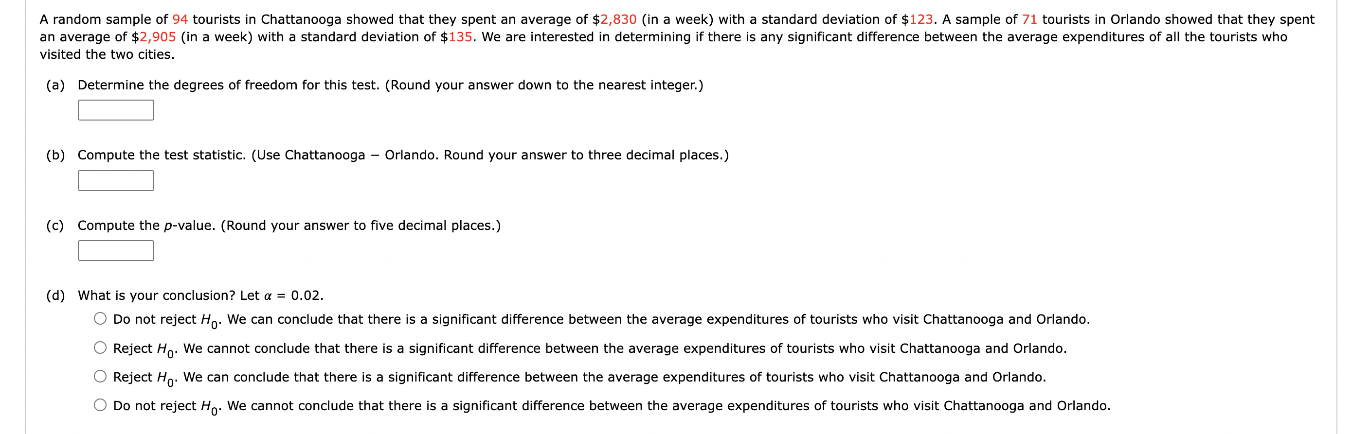 Solved visited the two cities. (a) Determine the degrees of | Chegg.com