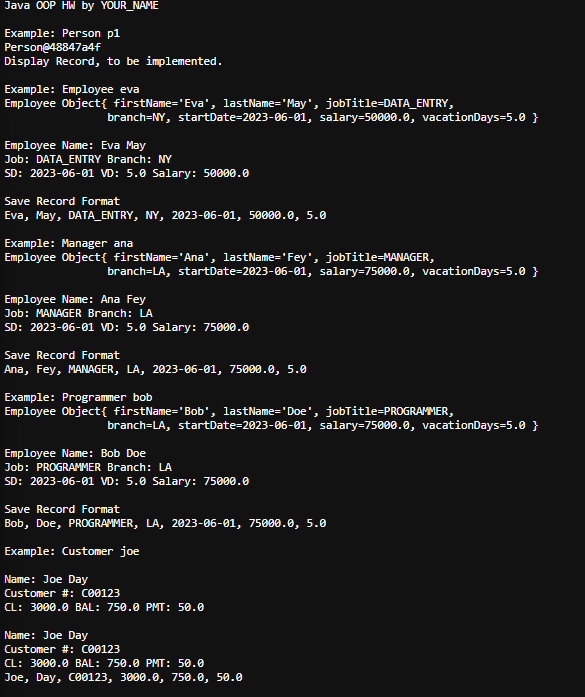 Solved I need to create a Java program with this with these | Chegg.com