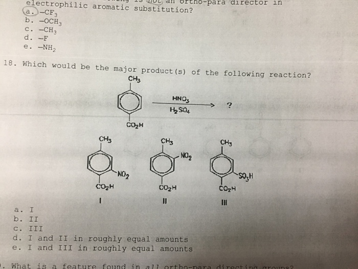 Solved an ortho-para director in electrophilic aromatic | Chegg.com