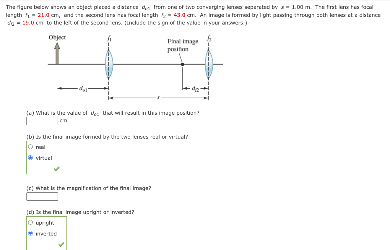 Solved The figure below shows an object placed a distance | Chegg.com