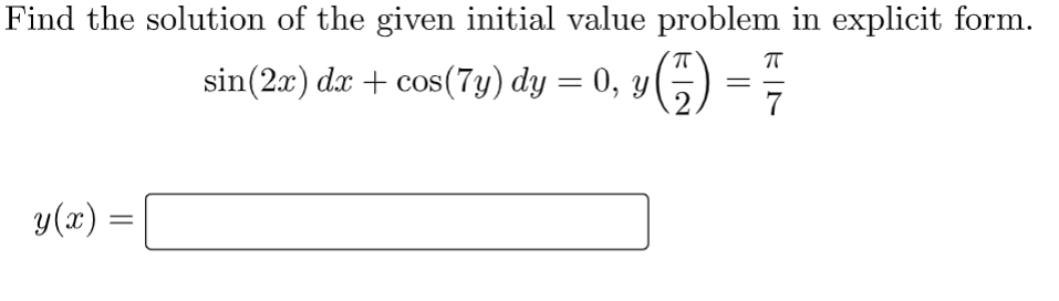 Solved Find the solution of the given initial value problem | Chegg.com