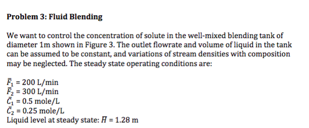 Solved Problem 3: Fluid Mixing Repeat Problem 3 from this | Chegg.com